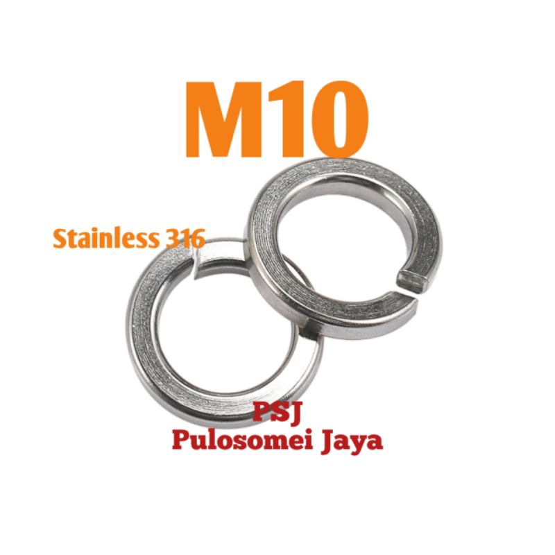 Jual Ring Ver M10 / Ring Ver Stainless 316 / Spring Washer Stainless ...