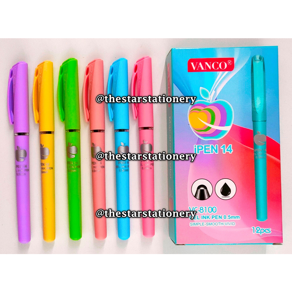 Jual (1 Biji) Gabungan Bolpen Vanco VC-8100 VC-8101 VC-8102 Ipen14 0.5 ...