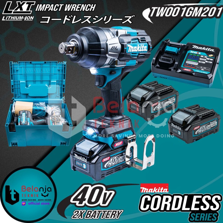 Jual Makita Impact Wrench Baterai TW001GM201 Cordless Brushless TW001 ...