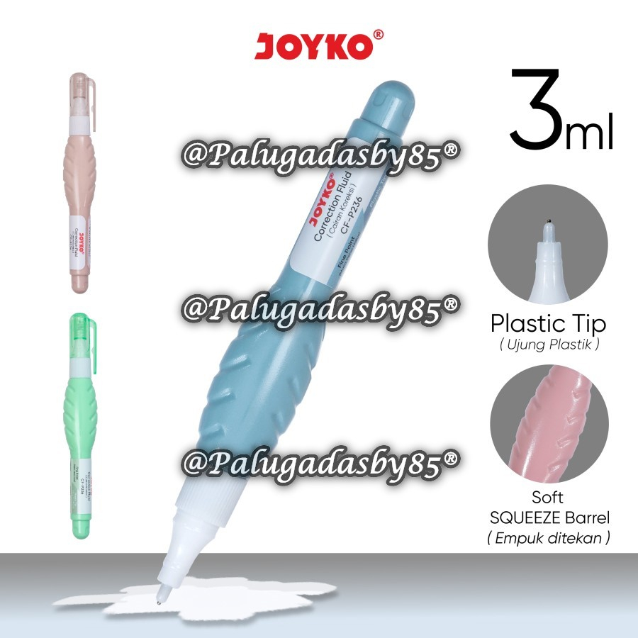 Jual (1 Biji) Correction Fluid JOYKO CF-P236 / Correction Fluid Cairan Koreksi Penghapus Cair ...
