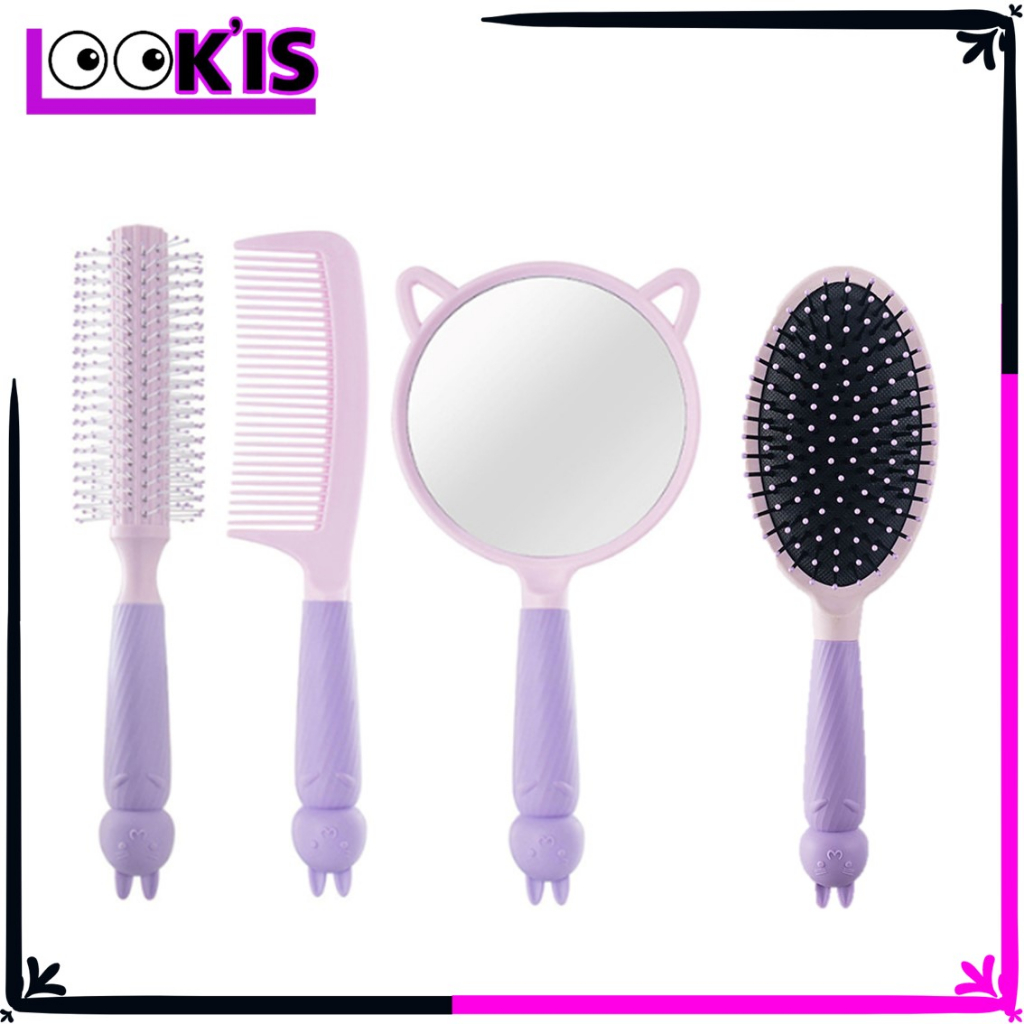 Jual LOOK'IS Sisir Roll Rambut Karakter Lucu Cermin Rias Makeup ...