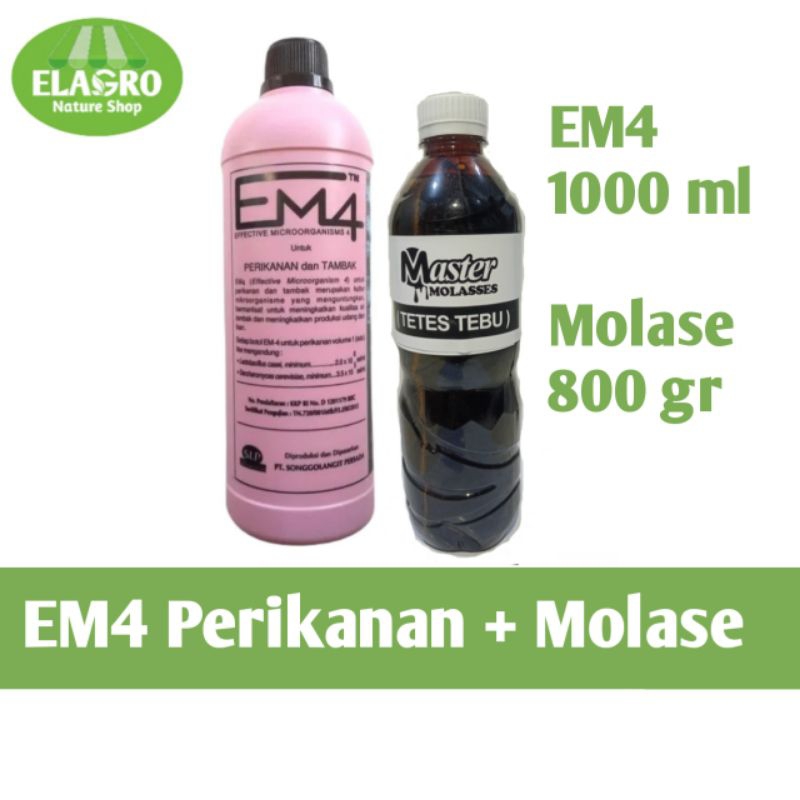 Jual EM4 perikanan dan Molase tetes tebu 800 gram | Shopee Indonesia