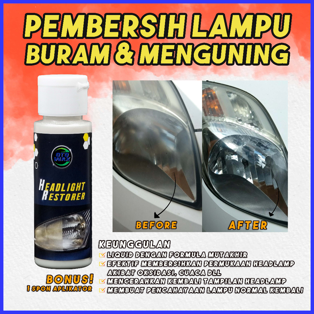 Jual Pembersih lampu kuning buram redup headlamp restorer | restorasi ...