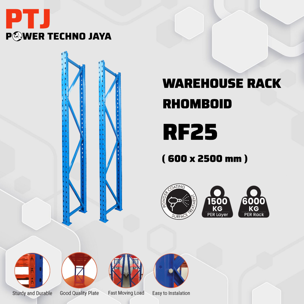 Jual RF25 Frame Rak Gudang KITARACK Frame Warehouse Rack Heavy Duty Kap ...