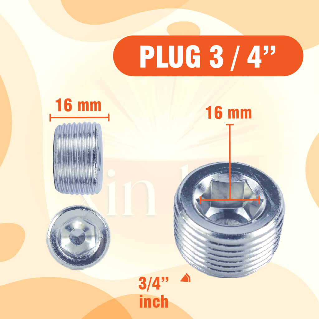 Jual Baut Tutup As Skok socket tutup pipa hex thread socket Male ...