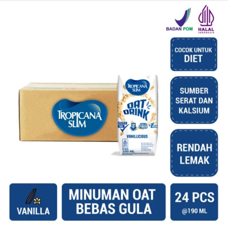 Jual Tropicana Slim Oat Drink 24 x 190 Ml (1 Karton) | Shopee Indonesia