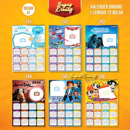 Jual CETAK KALENDER DINDING 2024, KERTAS TEBAL, FINISHING KLEM, BISA ...