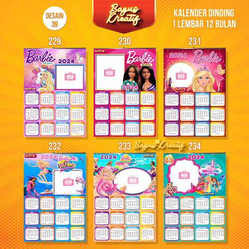 Jual CETAK KALENDER DINDING 2024, KERTAS TEBAL, FINISHING KLEM, BISA ...