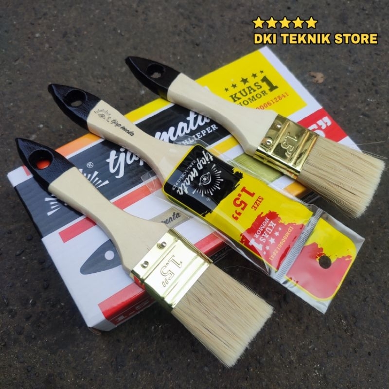 Jual Kuas Cat Ukuran 1 2 3 4 5 Inch Tjap Mata Kuas Cat Tembok Besi ...