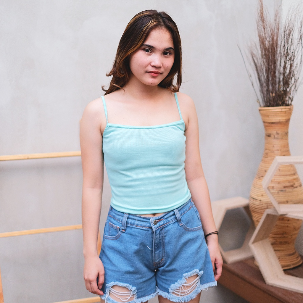Jual ZF Baju Tank Top Wanita Korea Terbaru Tanktop Dakota Rib fit to L ...