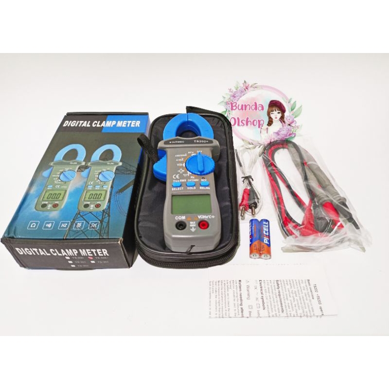 Jual Digital Clamp Meter TS 202+ | Tang Ampere TS 202+ | Tang Ampere Digital | Shopee Indonesia