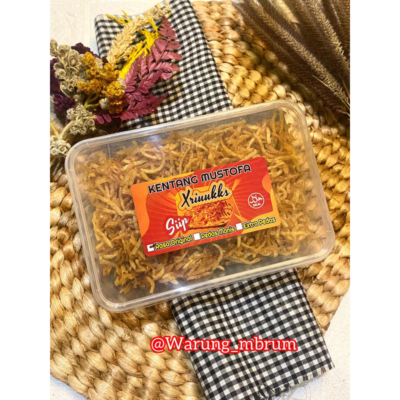 Jual kentang mustofa RASA ORIGINAL 180gr (box 650ml) | Shopee Indonesia
