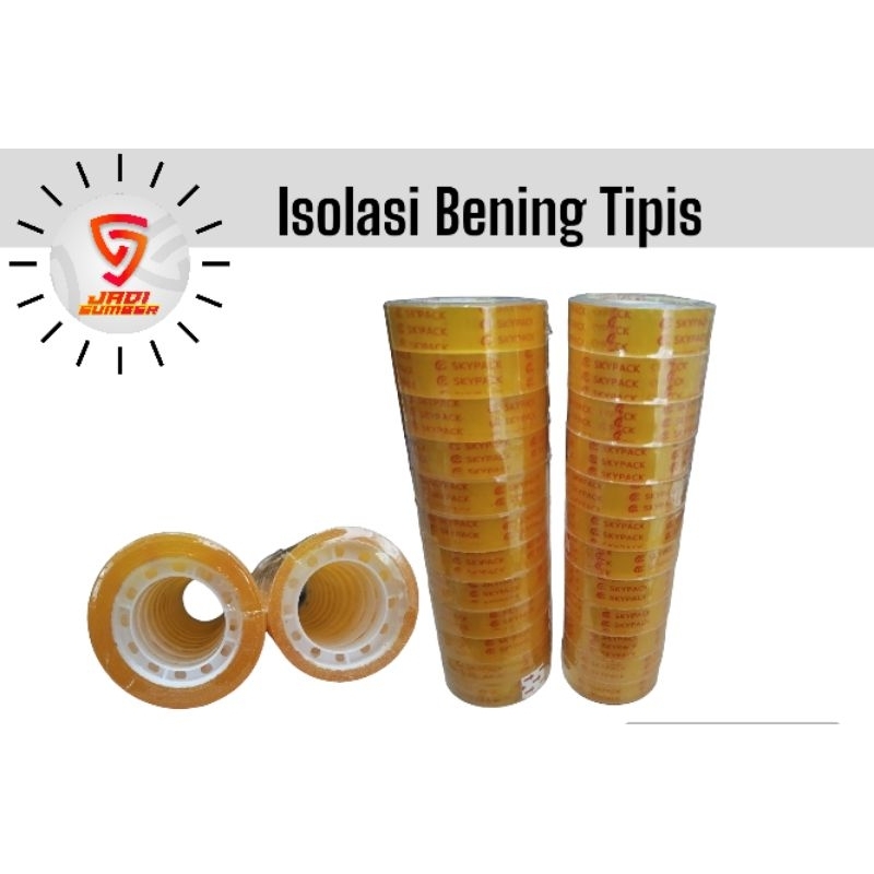 Jual Isolasi Bening Tipis isi 12 roll | Shopee Indonesia