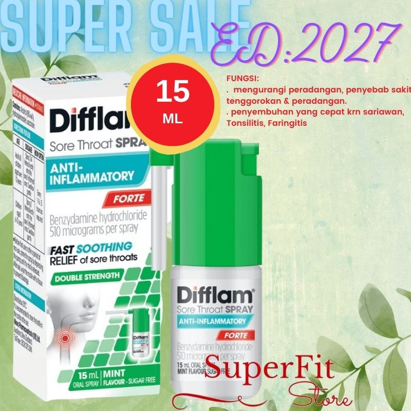 Jual Difflam Forte Sore Throat Spray 15 ml Obat Semprot untuk ...