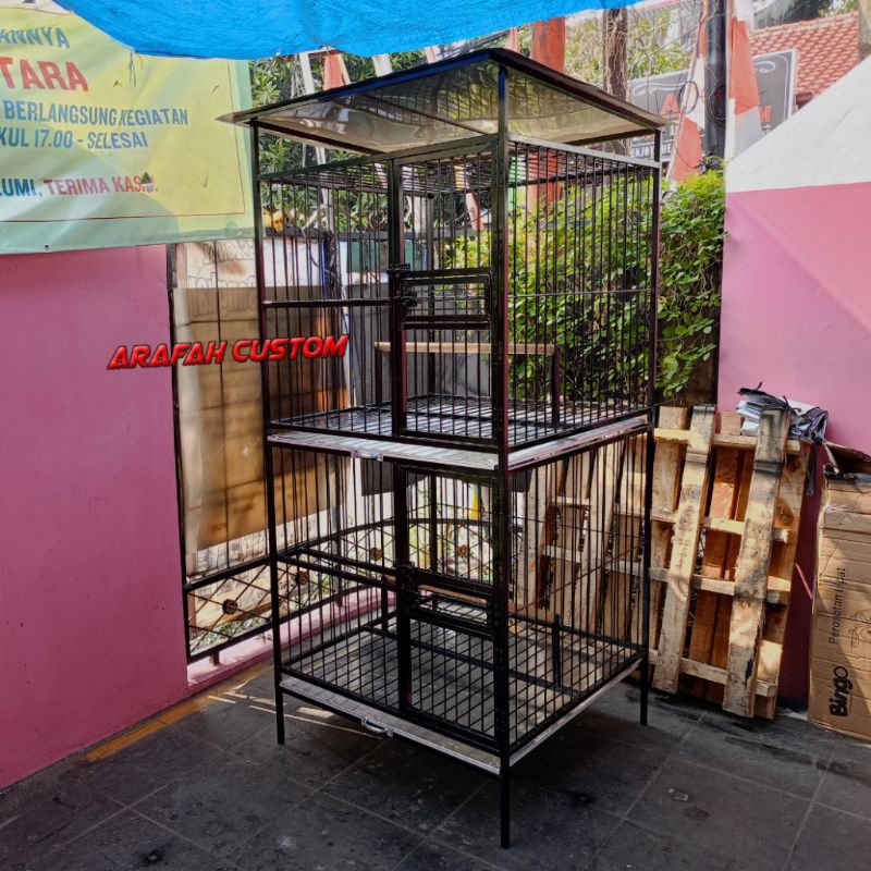 Jual Sangkar Kandang Burung Besi Model Sekat Besar Macaw Kakatua Parrot ...