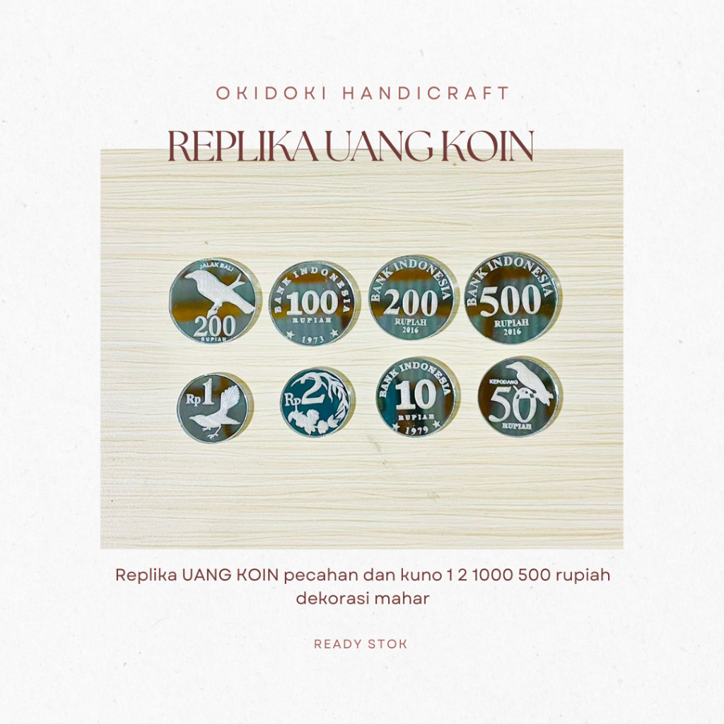 Jual Replika UANG KOIN pecahan dan kuno 1 2 1000 500 rupiah dekorasi mahar | Shopee Indonesia