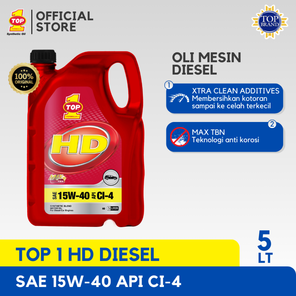 Jual Oli Mobil Diesel HD SAE 15W-40 5 L - Innova - Nissan- Isuzu - Toyota | Shopee Indonesia