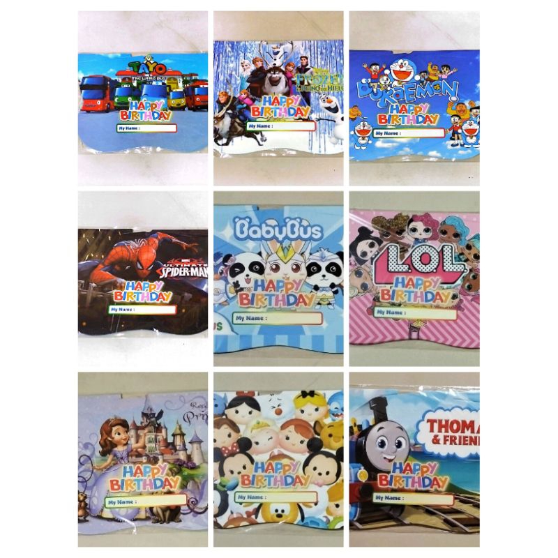 Jual Topi Kerucut Ultah isi 10 koboi hbd ulang tahun happy birthday ...