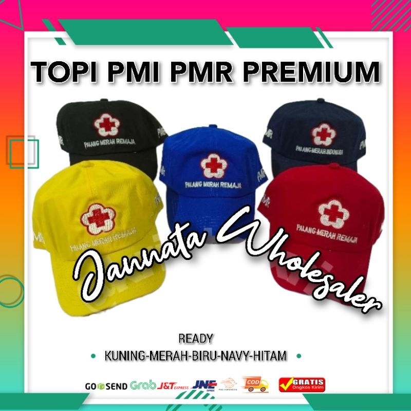 Jual Topi PMI PMR Premium | Topi Palang Merah Indonesia | Topi Palang ...