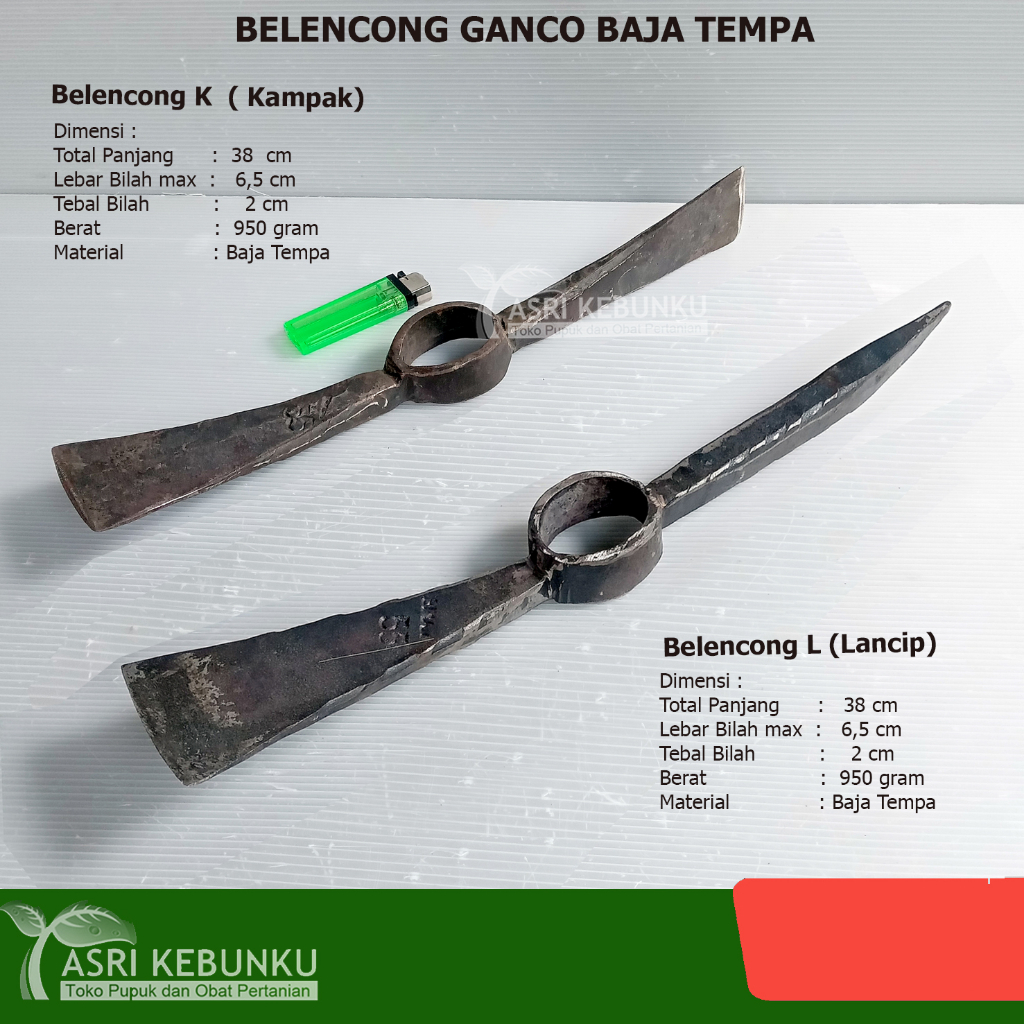 Jual BELENCONG BLENCONG GANCO BAJA IRAS (Tanpa las), Alat gali Tanah ...