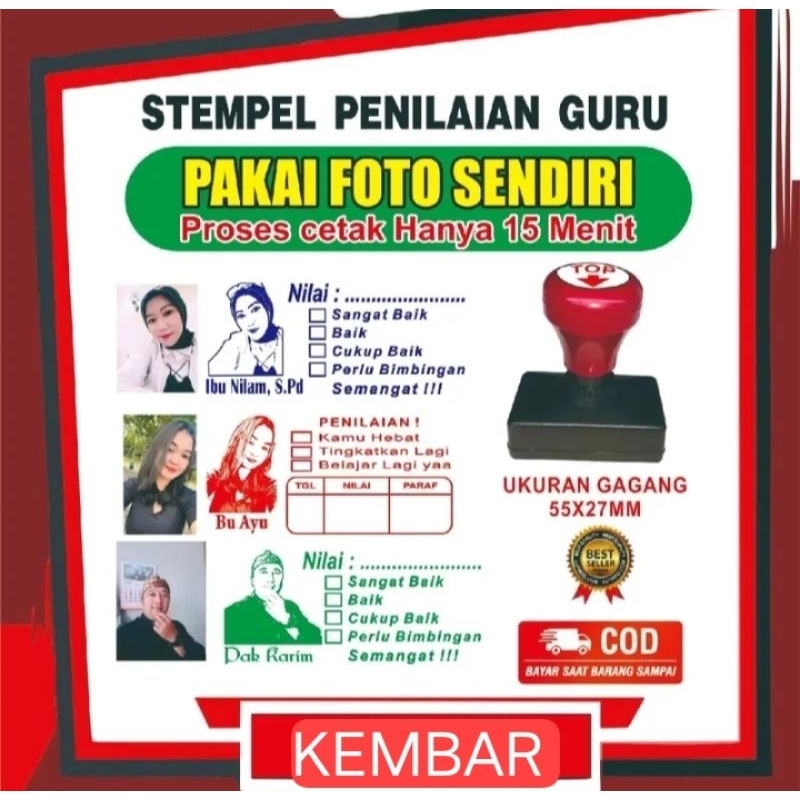 Jual Stempel nilai Guru /stempel nilai Custom/ Penilaian/ Stempel ...