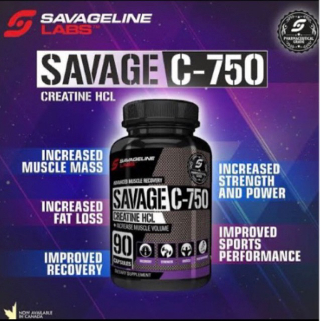 Jual [ High Supplement Lean Mass ] SAVAGE CREATINE HCL C-750 - Sarms ...