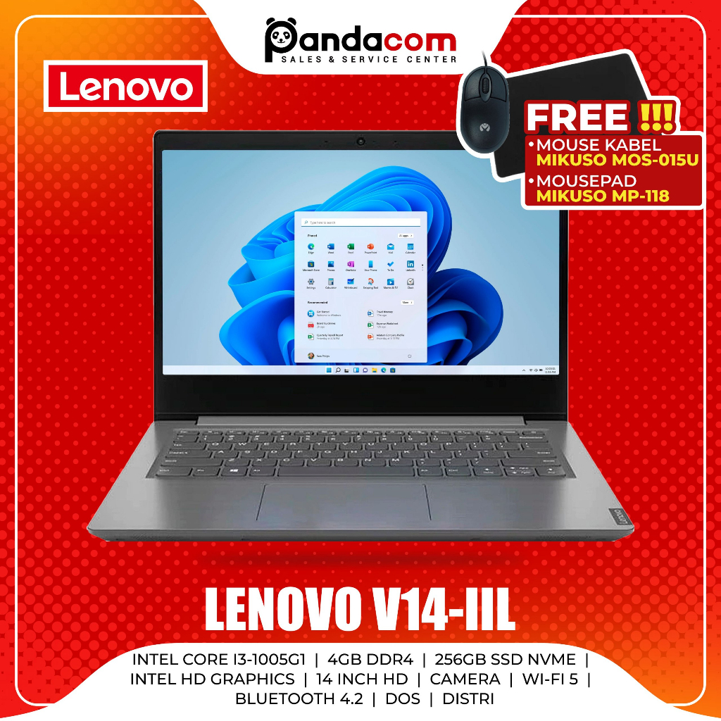 Jual LAPTOP LENOVO V14-IIL (INTEL CORE I3-1005G1/4GB DDR4/256GB SSD NVME/INTEL HD GRAPHICS/14 ...