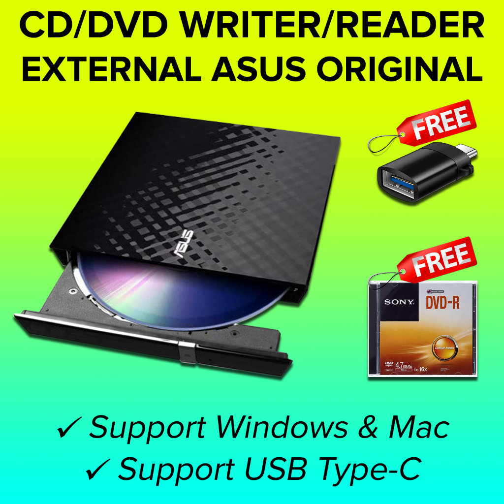 Jual Asus Eksternal External USB DVD CD RW ROM ROOM DVDRW Writer Burner ...