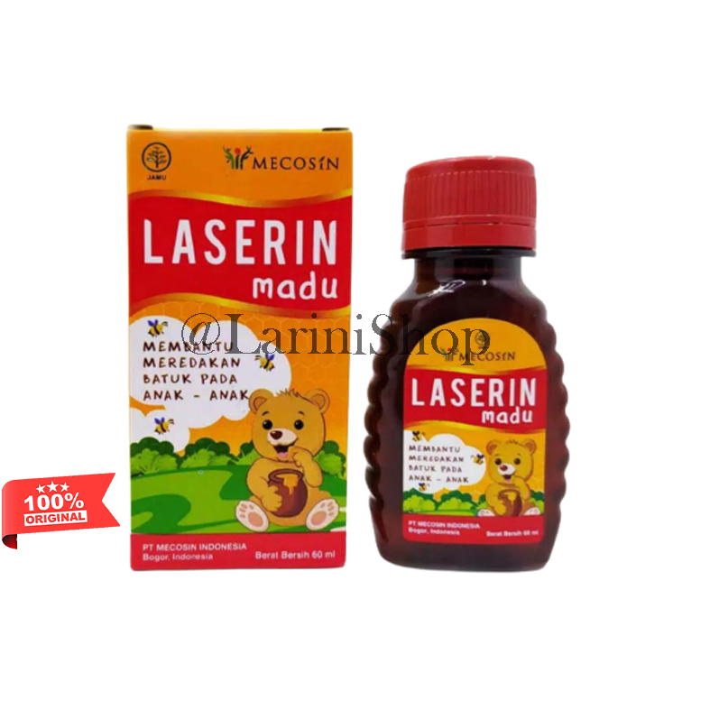 Jual LASERIN MADU SIRUP ANAK 30ml/60ml/100ml Ml - MEREDAKAN BATUK PADA ...