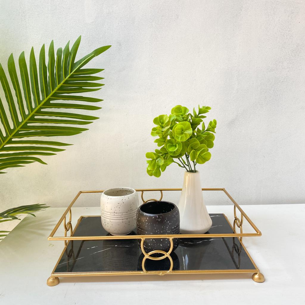 Jual Tray minuman ? tray snack makanan bahan besi top hpl motif marmer ...