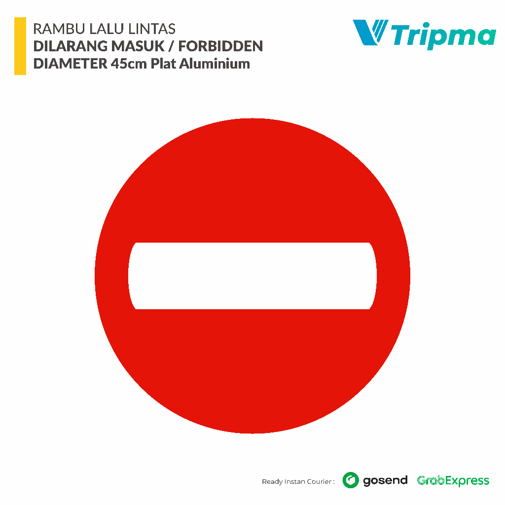 Jual Rambu Dilarang Masuk Lingkaran 45cm Plat Alumunium | Shopee Indonesia