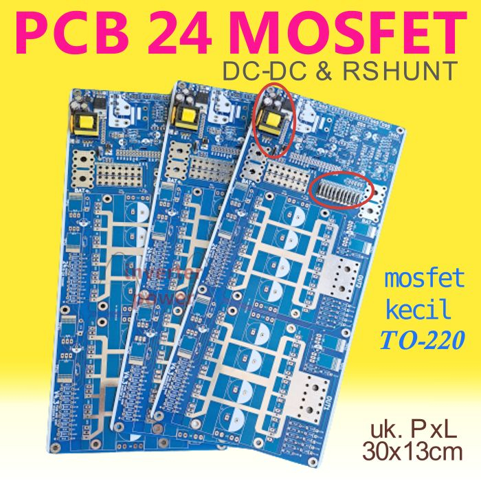 Jual PCB inverter 24 Mosfet to 220 Power low frequency PSW ...