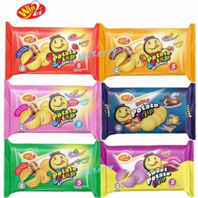 Jual win2 Baked potato crips / win win BBQ/sweet potato/sour cream ...