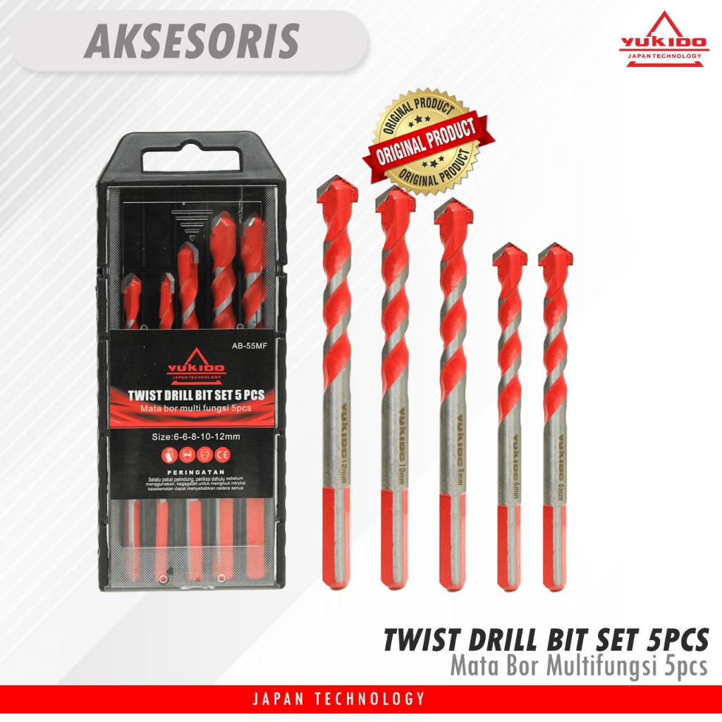 Jual Mata Bor Drill Set 5 pcs Dan Satuan ada Multi Purpose Bor Besi ...