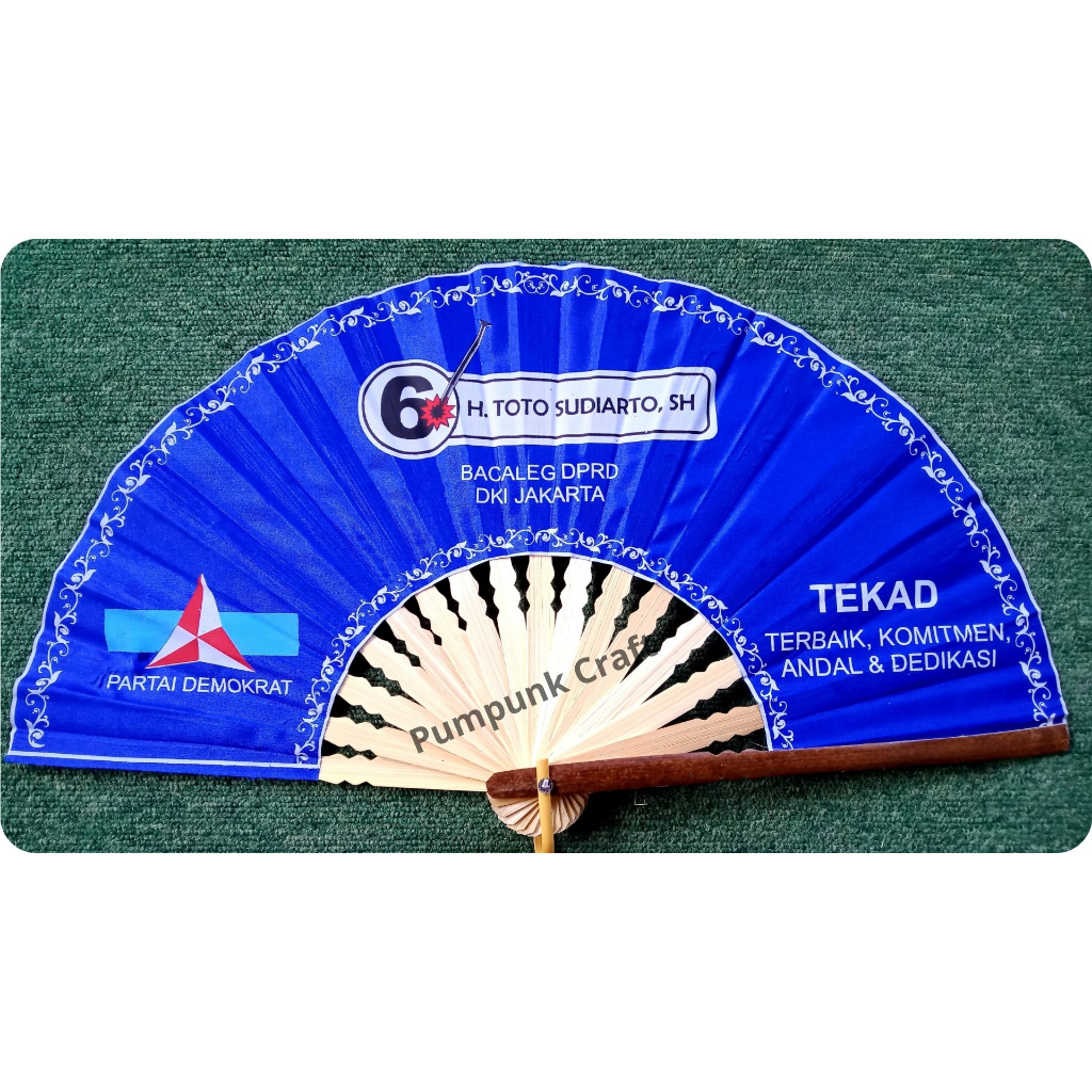Jual KIPAS CUSTOM DESAIN UKURAN JUMBO / KIPAS CALEG / KIPAS PEMILU ...