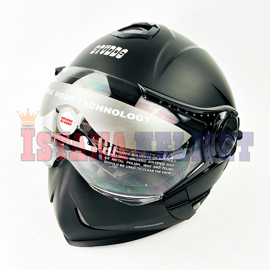 Jual HELM STUDDS DOWNTOWN MODULAR MATT BLACK ORIGINAL | Shopee Indonesia
