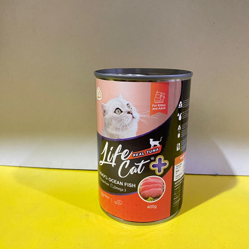 Jual LIFE CAT lifecat PLUS Makanan Kaleng Kucing 400gr dengan Omega 3 ...