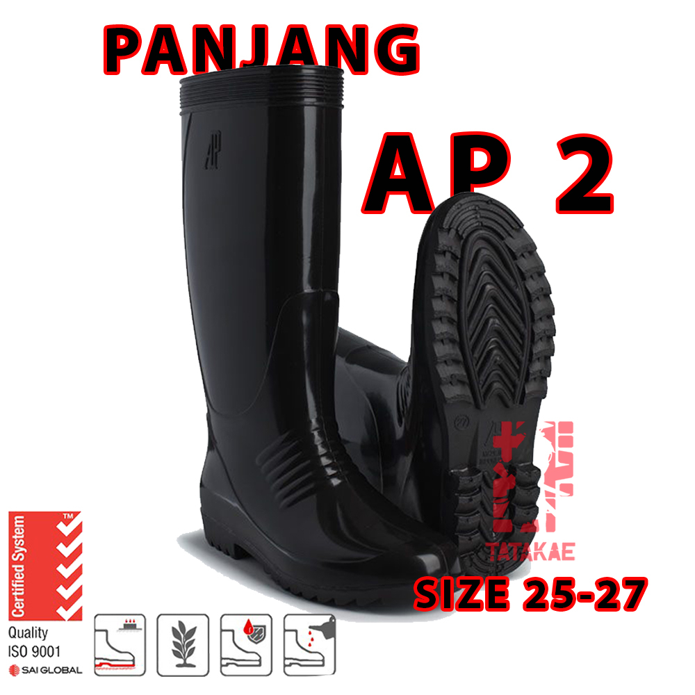 Jual Sepatu Boot Panjang AP Boots AP 2 BLACK Kebun Pabrik Peternakan ...