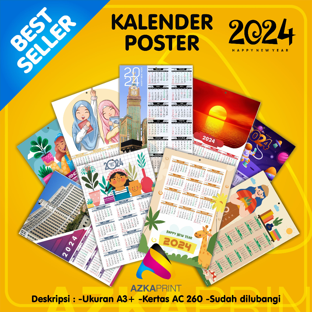 Jual KALENDER POSTER BEST SELLER - kalender poster - kalender dinding ...