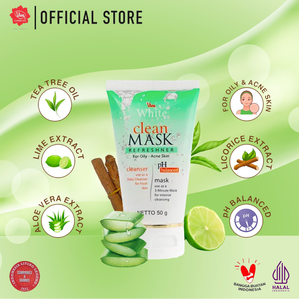 Jual Viva White CLEAN & MASK REFRESHNER 50gr (tersedia 3 varian ...