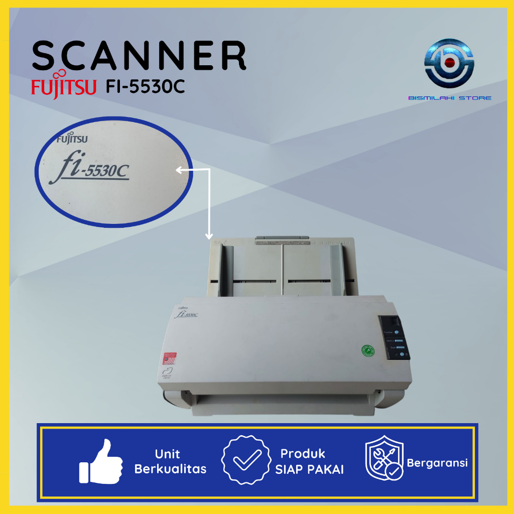 Jual Scanner A3 Fujitsu FI-5530C Kecepatan Scan 50 PPM Bisa Duplex ...