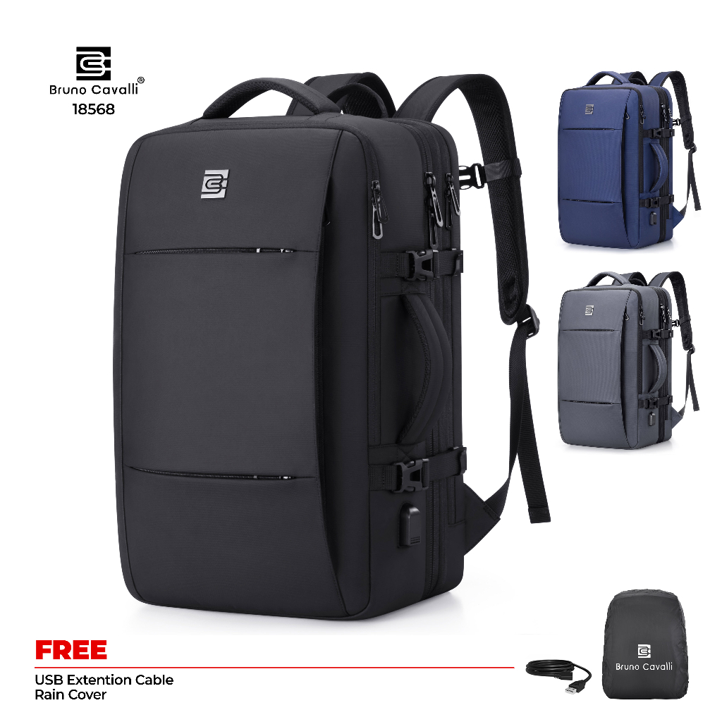 Jual Bruno Cavalli Viaggio 18568 Tas Ransel Multi Fungsi 3in1 Gratis Rain Cover Ransel Laptop ...