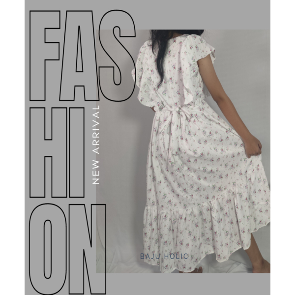 Jual BAJU LONG DRESS BKK MOTIF BUNGA ( PATTHITA ) - BHB00042 | Shopee ...