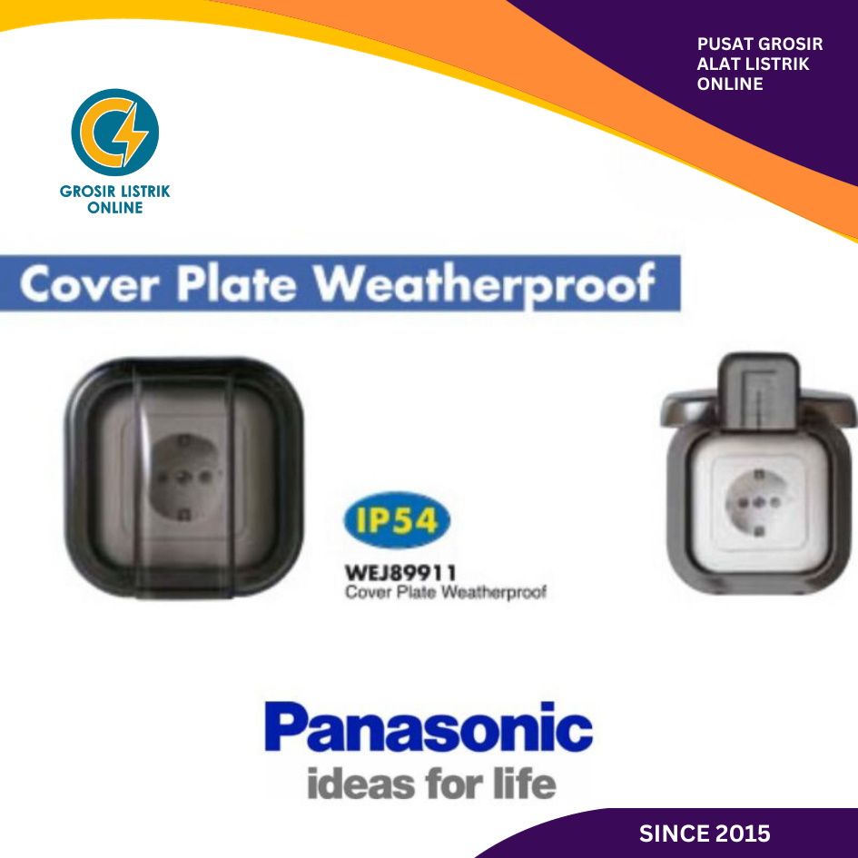 Jual PANAOSONIC STOP KONTAK OUTDOOR WEJ89911 COVER PLATE WATERPROOF IB ...