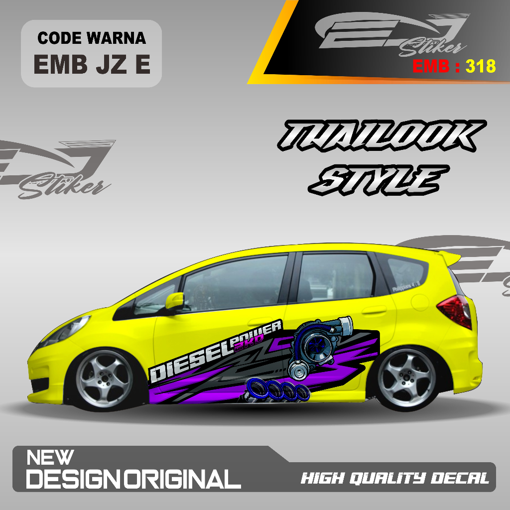 Jual DESAIN DECAL SISI SAMPING MOBIL DESAIN ALA THAILAND-STIKER DECAL ...