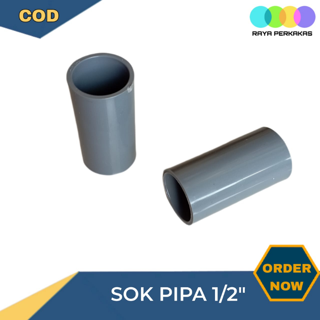 Jual Sok Sock 1/2" Sambungan Pipa PVC 1/2 Inch | Shopee Indonesia