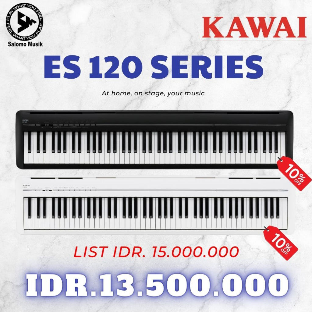 Jual Digital Piano Elektrik Portable Kawai ES120 Series Original ...