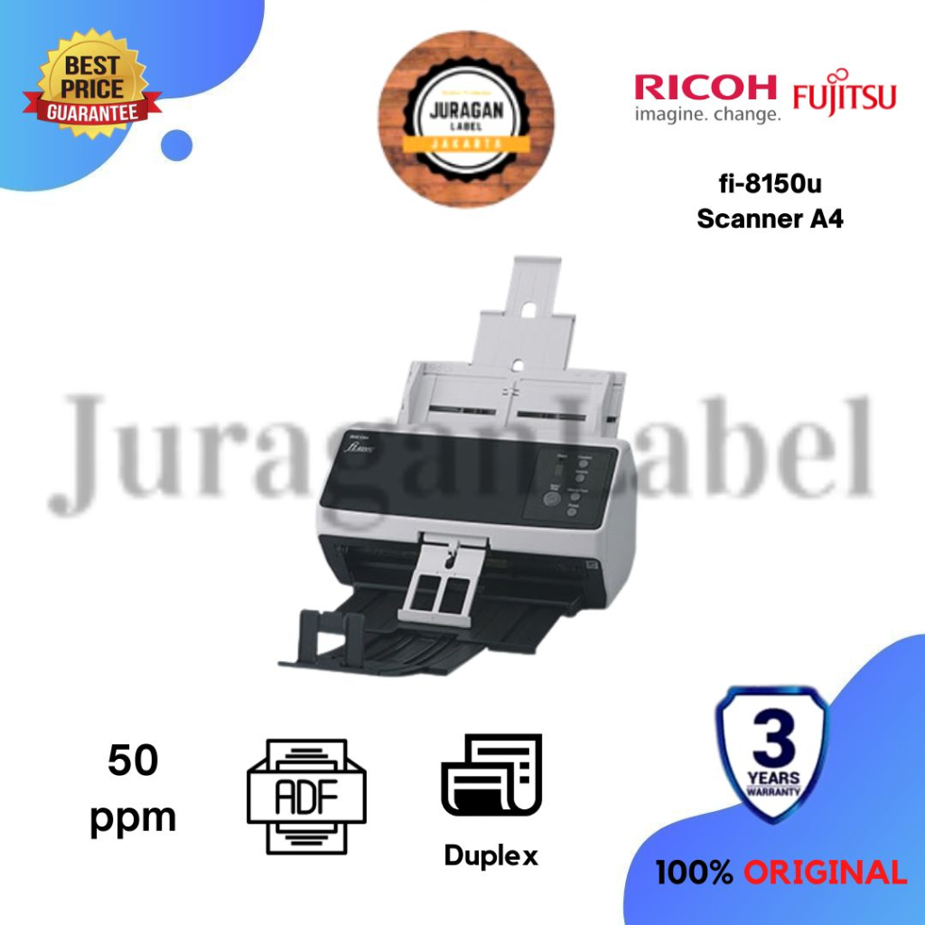 Jual Scanner Fujitsu fi-8150u A4 ADF Duplex 50ppm Ricoh fi8150u ...