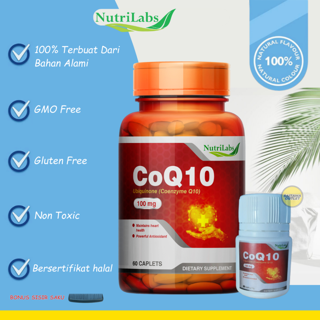 Jual Nutrilabs CoQ10 100 mg 60 Tablet Untuk kesehatan jantung kardiovaskuler | Shopee Indonesia