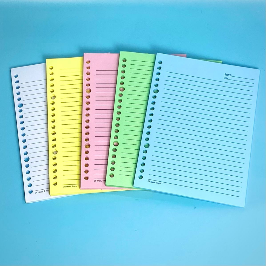 Jual BOS Kertas Loose Leaf A5-50 Warna /Refil Binder Note/Isi Kertas ...